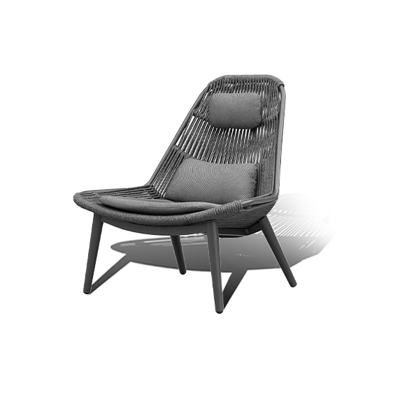 Chair Como Lounge High Back Anthracite - Kopidakis - Wood processing ...
